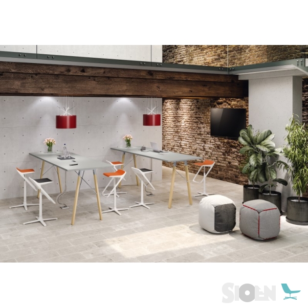 Alea - Atreo Wood - High Meeting Table - Rectangle - Sioen Furniture