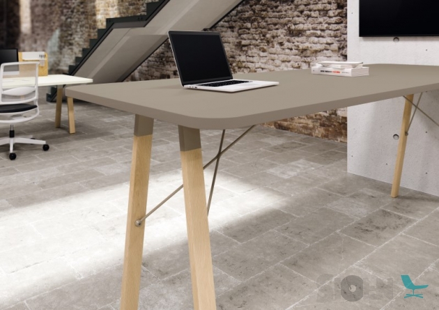 Alea - Atreo Wood - High Meeting Table - Rectangle - Sioen Furniture