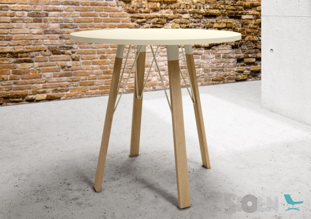Alea - Atreo Wood - High Meeting Table - Round - Sioen Furniture