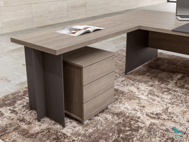 Alea - Oasi - Single Desk - L-Shape - Sioen Furniture